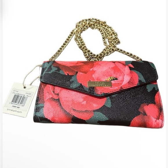 Trina Turk | Bags | Trina Turk Floral Chain Crossbody Bag | Poshmark